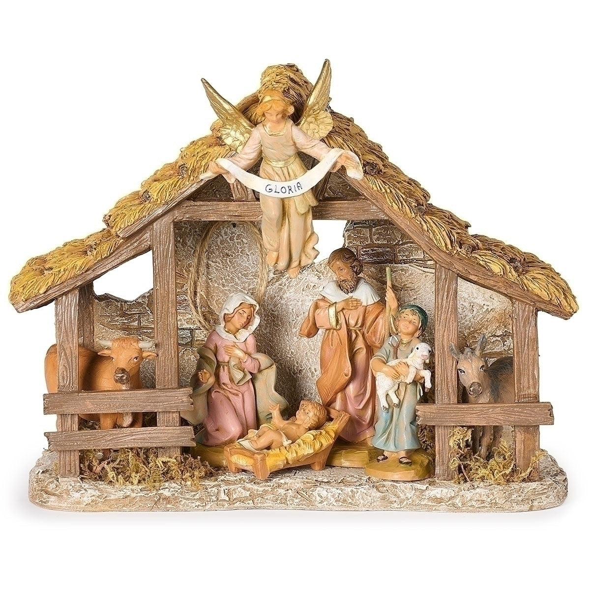 6 FIGURE NATIVITY W/ITALIAN STABLE – Discount Catholic Store
