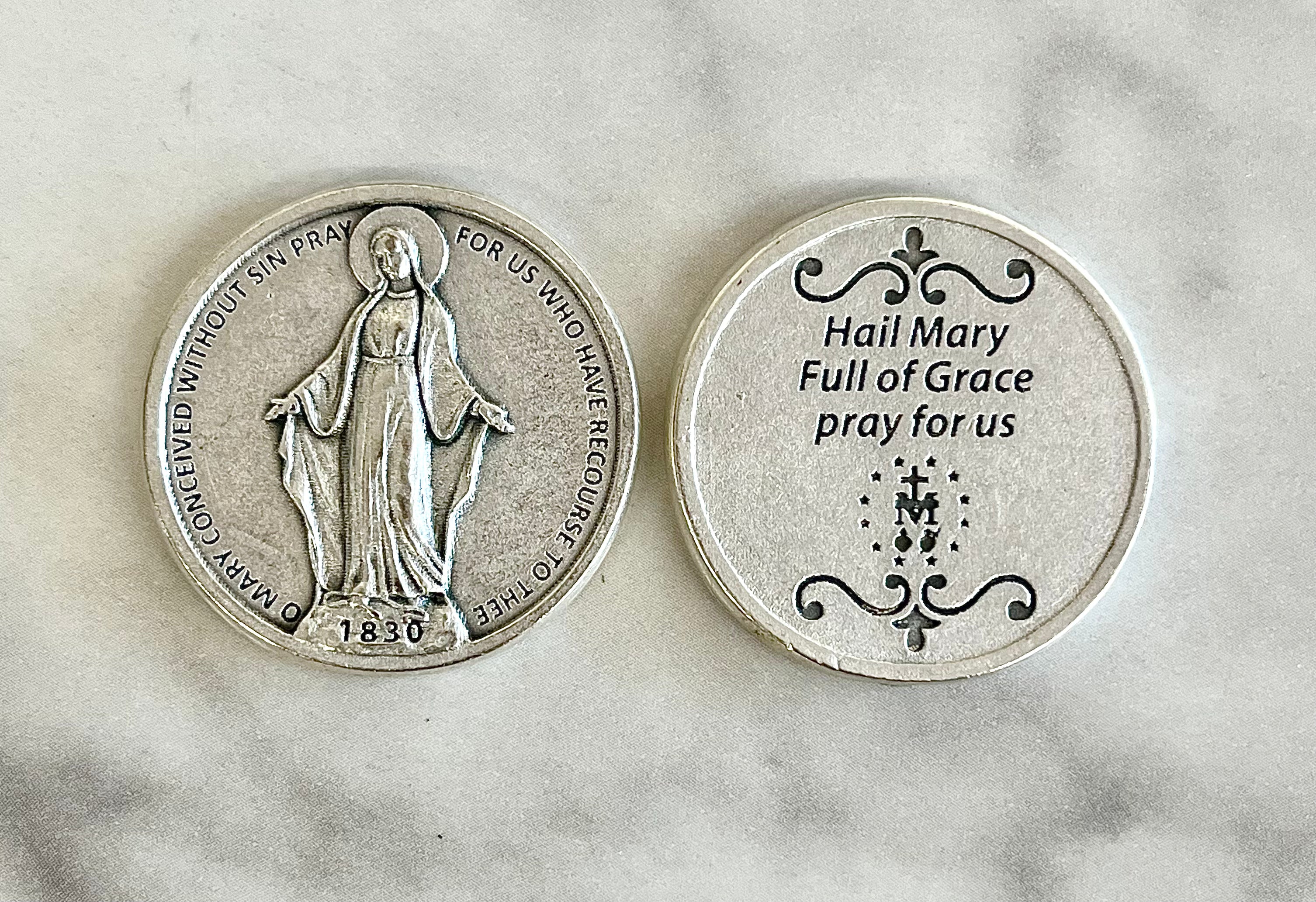 Hail Mary Miraculous Pocket Coin – A Token of Grace and Protection ...