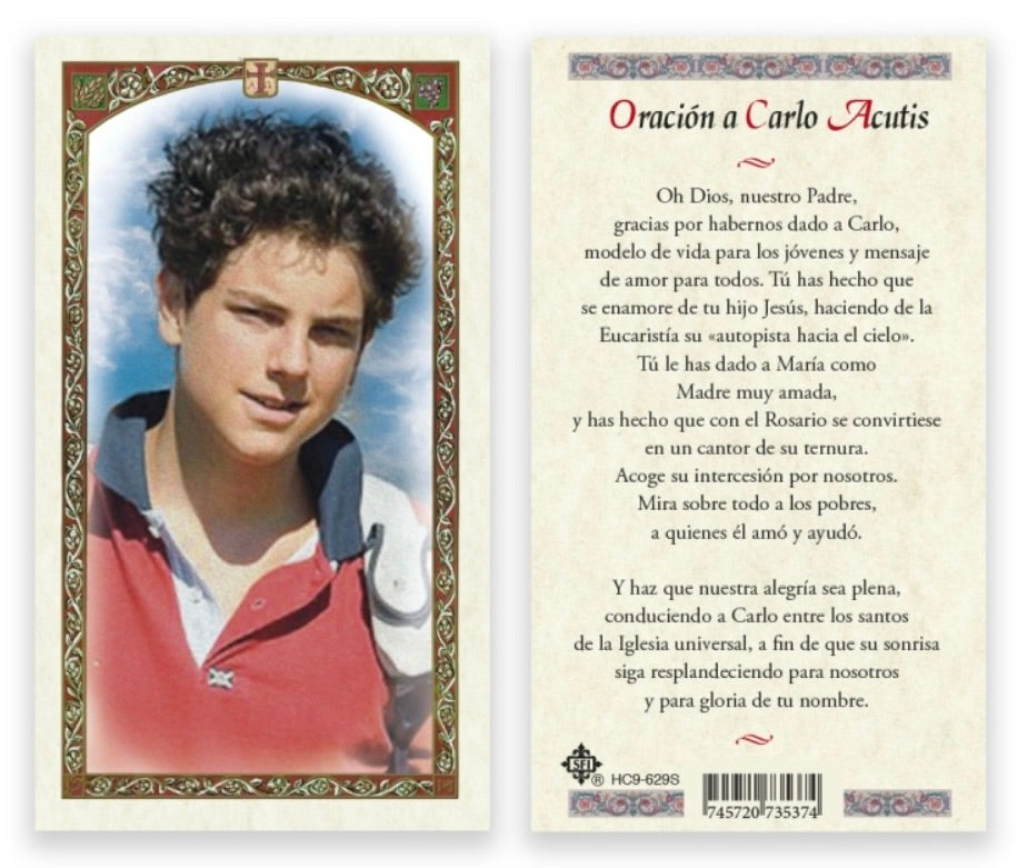 Estampita Laminada de Oración a San Carlo Acutis en Español – Discount ...