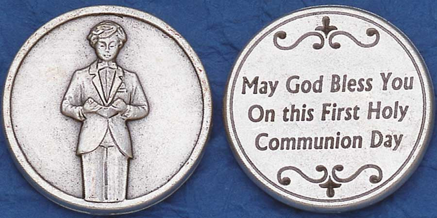 First Communion Boy Religious Pocket Coin – Discount Catholic Store