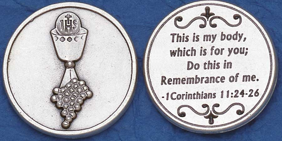First Communion Religious Pocket Coin – Discount Catholic Store
